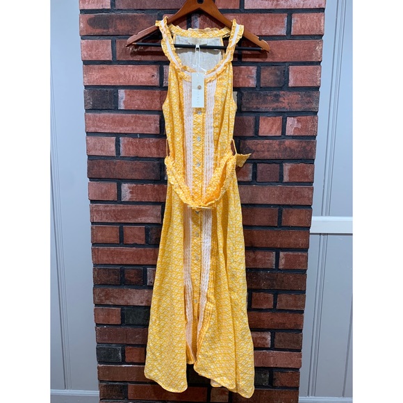 Paloma Blue | Dresses | Paloma Blue Katrine Belted Linen Midi Dress ...